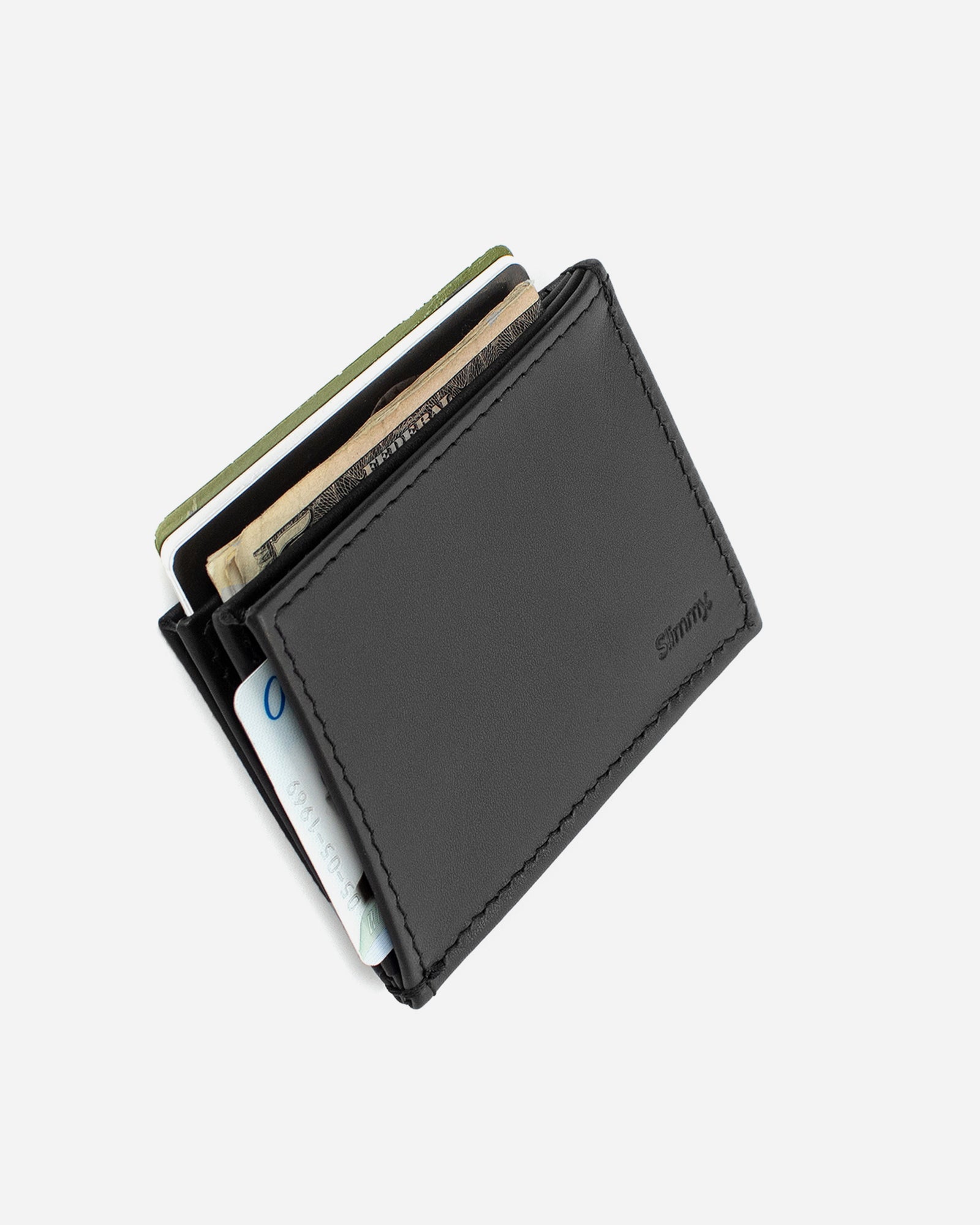 Slimmy OG 3-Pocket (76mm) Slim Minimalist Wallet - Black - RFID EDC