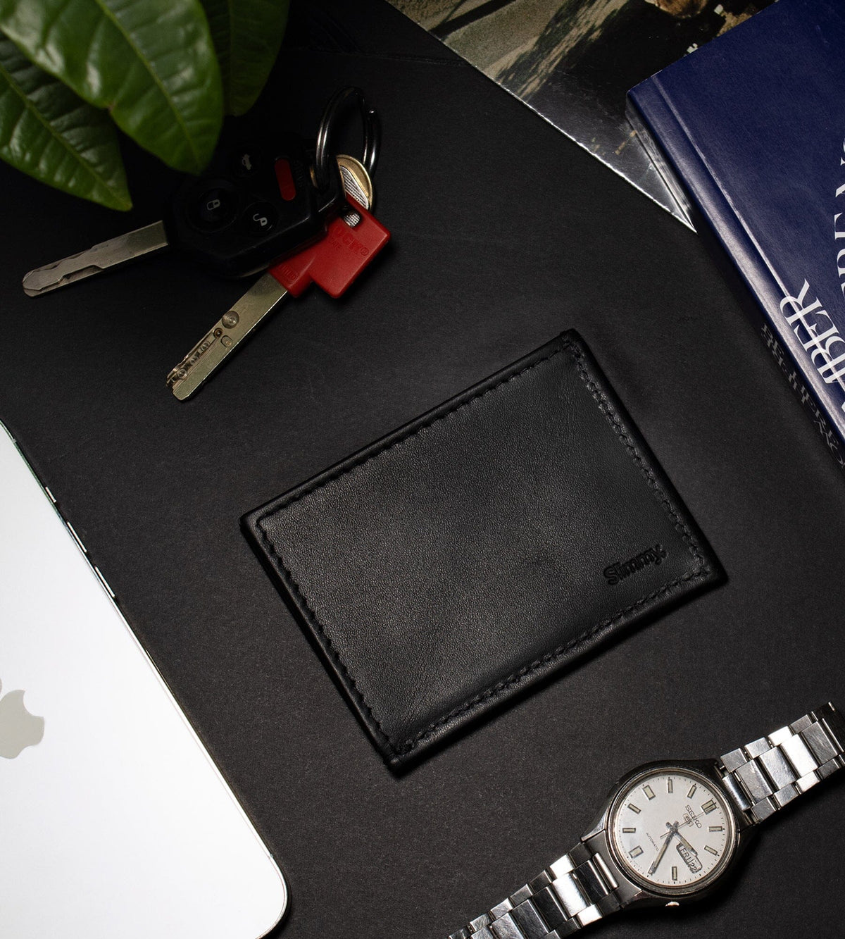 Slimmy OG 3-Pocket (76mm) Slim Minimalist Wallet - Black - RFID EDC