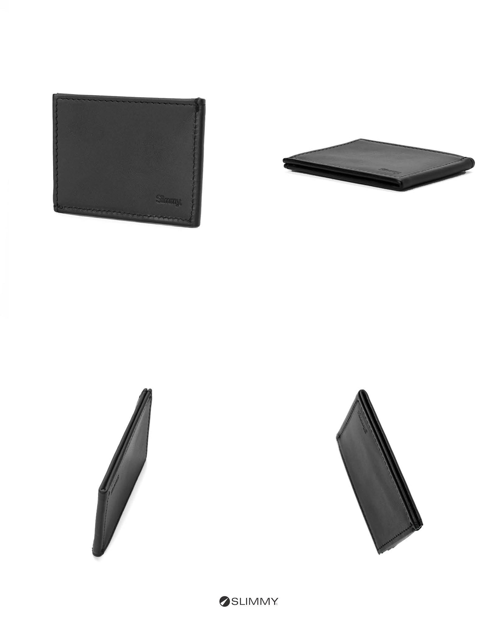 Slimmy OG 3-Pocket (76mm) Slim Minimalist Wallet - Black - RFID EDC